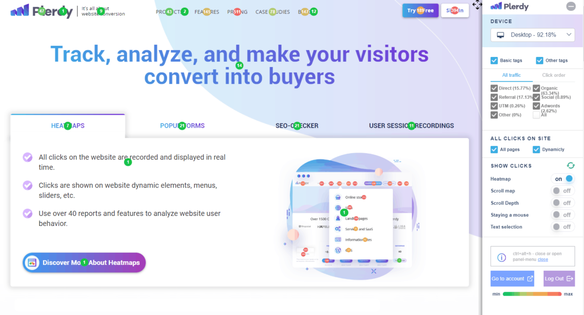 Mouse Click Heatmap – Plerdy