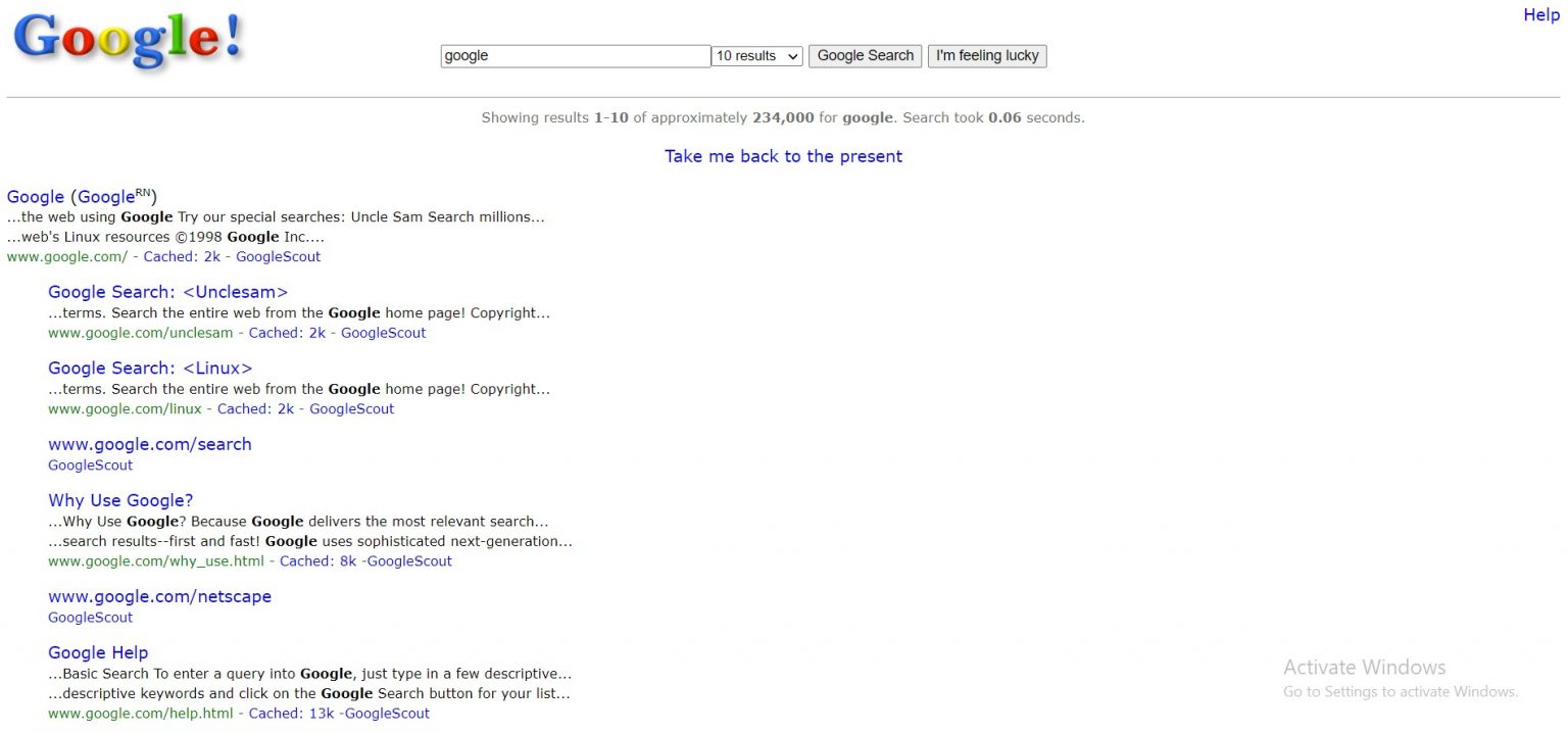 Google In 1998 Plerdy
