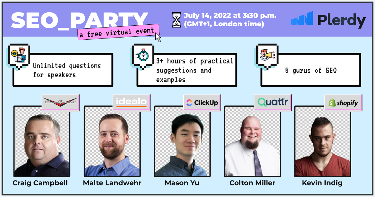 Virtual Event “SEO Party” – Plerdy