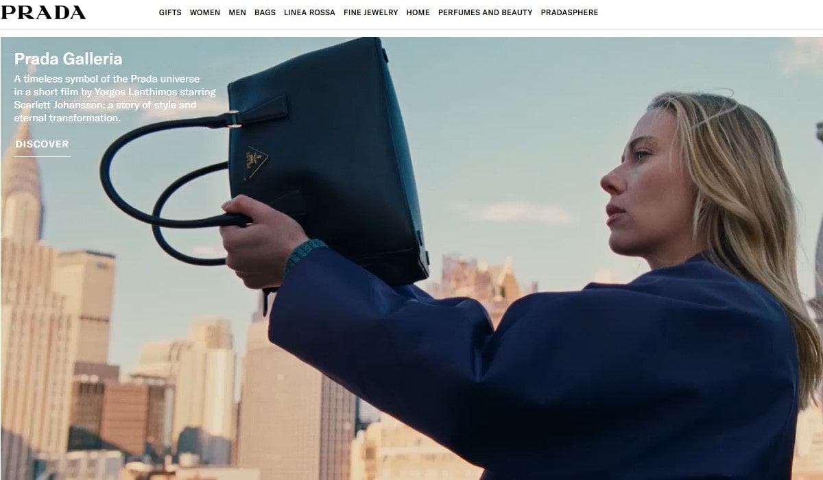 Prada Homepage Web Design Review – Plerdy